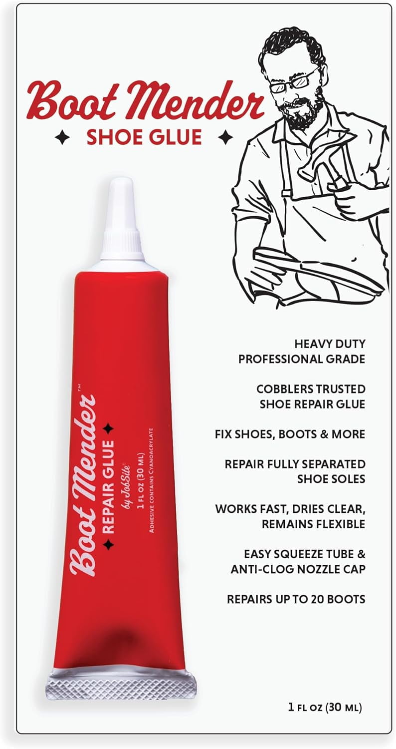 JobSite Shoe and Boot Repair Glue, Waterproof Heavy Duty Shoe Glue Sole ...