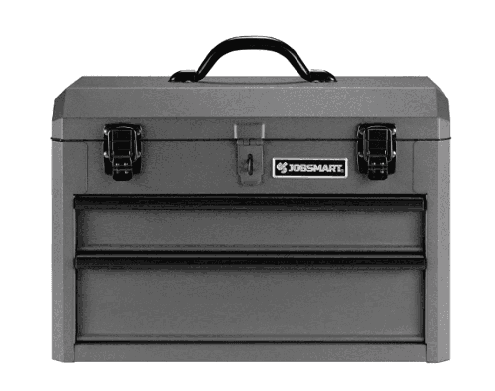 JobSmart 2209S1542 18 in. 50 lb. Capacity 2 Drawers Steel Tool Box ...