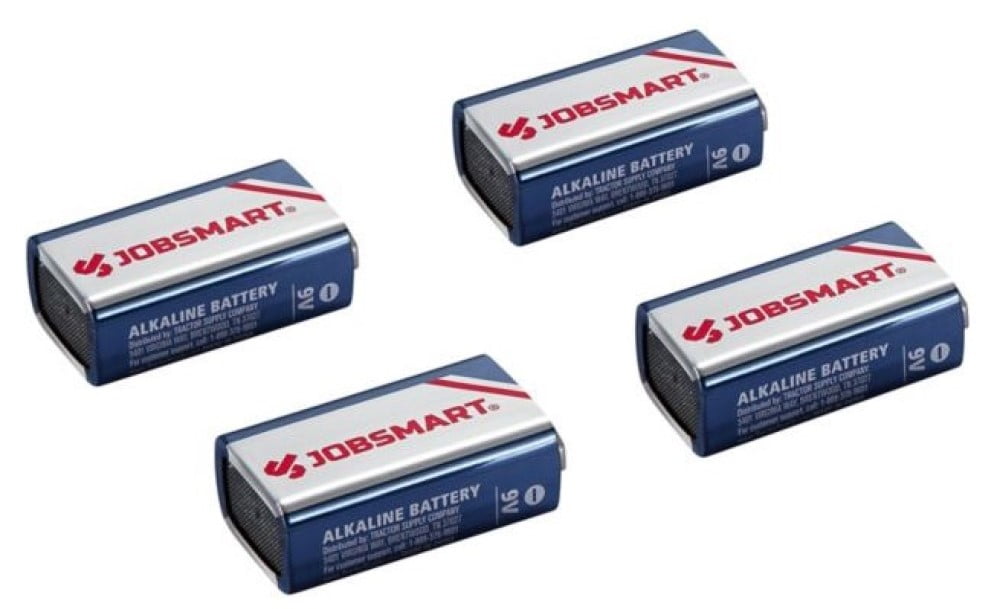 JobSmart 6LR61 4PK 9V Alkaline Batteries, 4-Pack 6LR61 4PK - Walmart.com