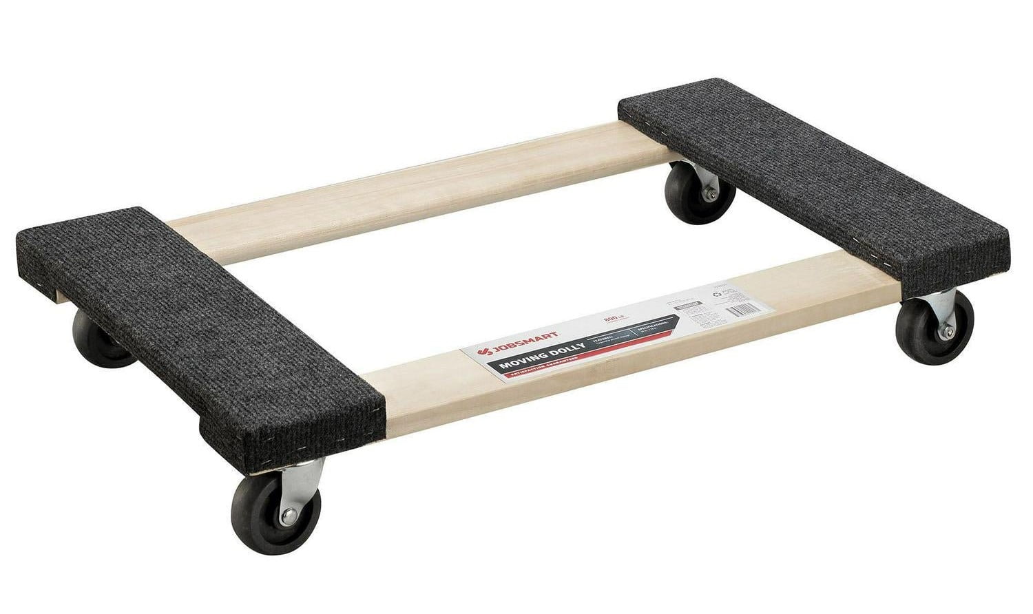 JobSmart 800 lb. Capacity Open-frame Wood Furniture Dolly - Walmart.com