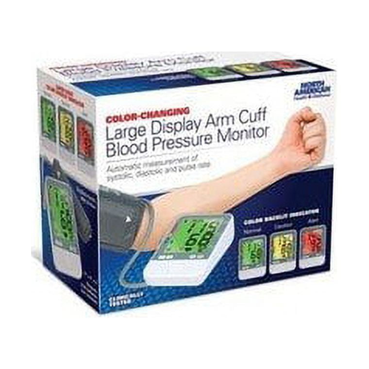Jobar Color-Coded Arm Cuff Blood Pressure Monitor, with Backlit ...