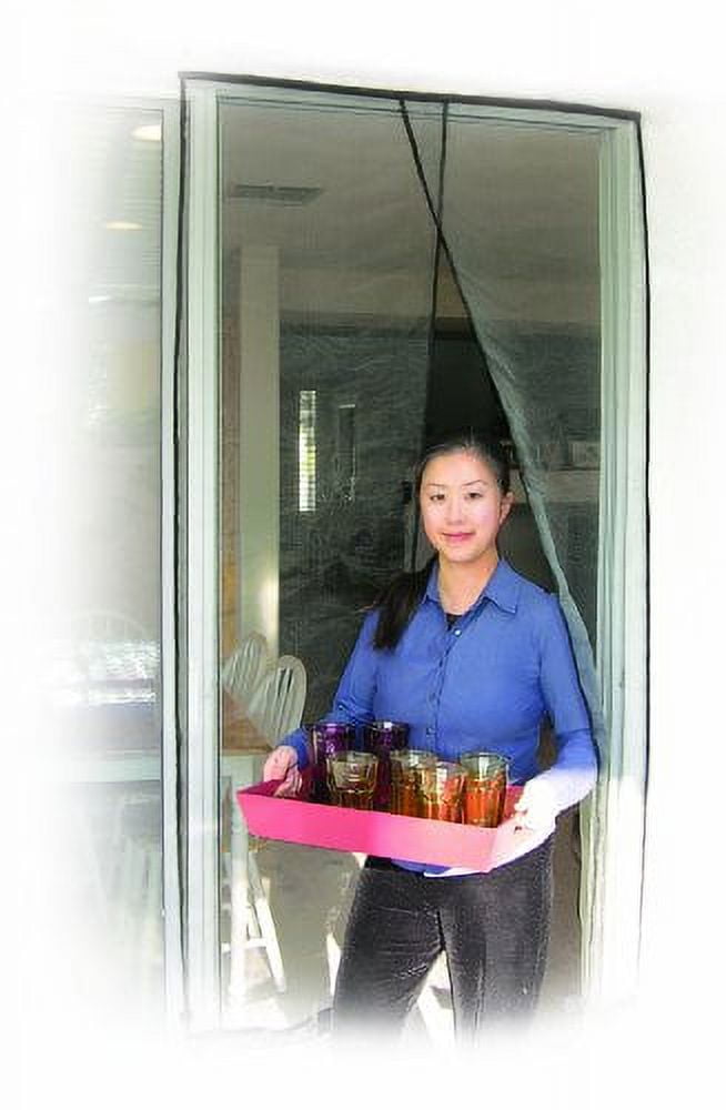 Jobar - Instant Sliding Door Screen Center Closed Mesh Curtain Keep ...