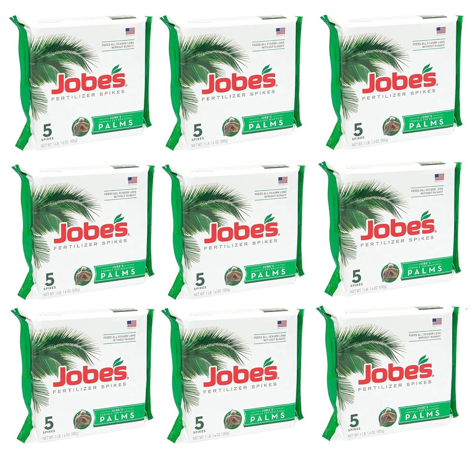 Jobe's (9) ea 01010 5 Pack, 10-5-10, Palm Tree Fertilizer Spikes ...