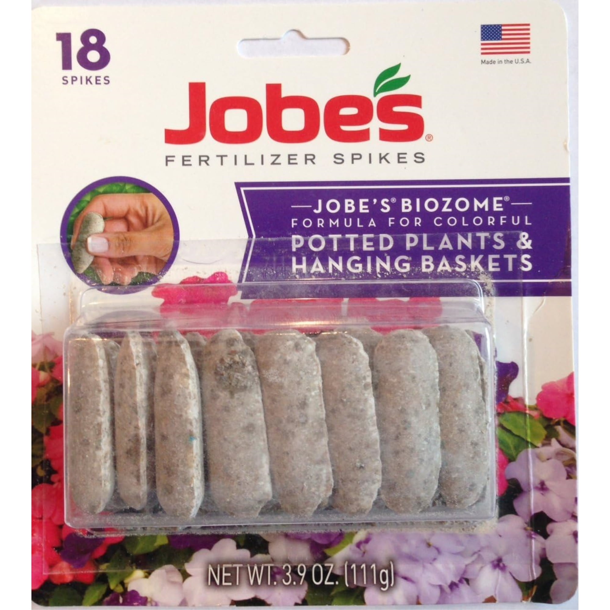 Jobe's Biozome Fertilizer Spikes: Food for Potted Plants, Flowers ...