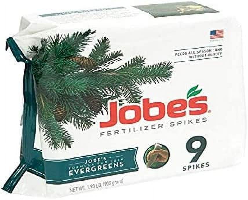 Jobe's Evergreen Tree Fertilizer Spikes, 11-3-4 NPK, Time Release, 2 ...
