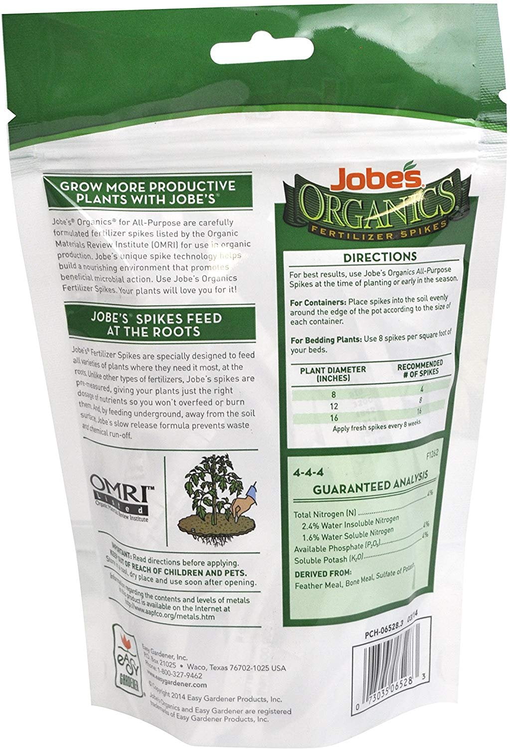 Jobe's Organics All Purpose Fertilizer Spikes, 50 Spikes - Walmart.com