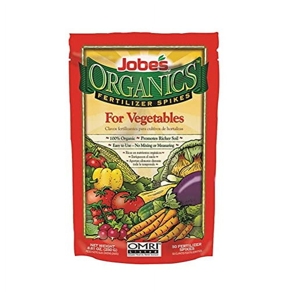 Jobe's Organics Organic Fertilizer Vegetable Spikes - Walmart.com