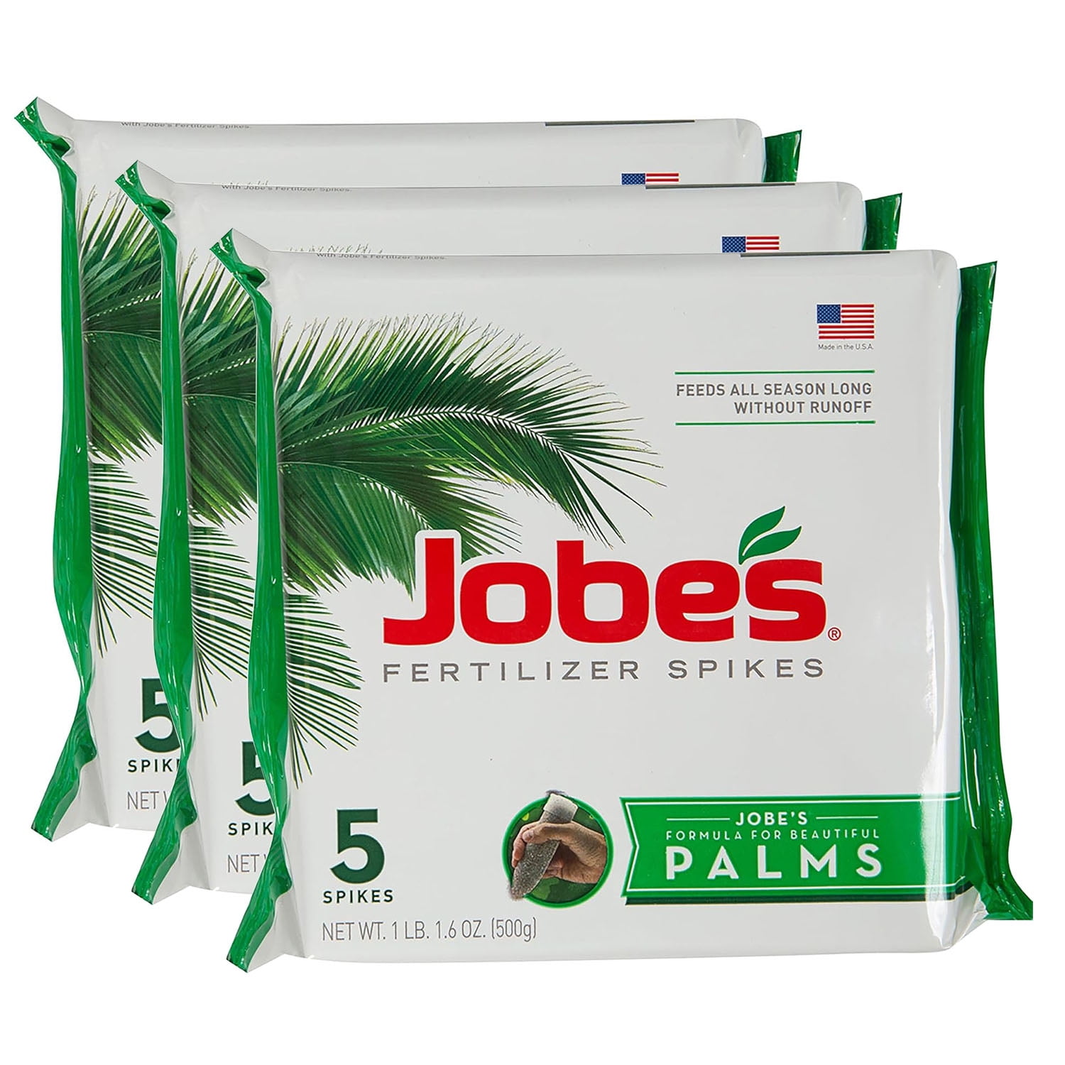 Jobe's Palm Tree Fertilizer Spikes for Outdoor Palm Trees, 5 per ...