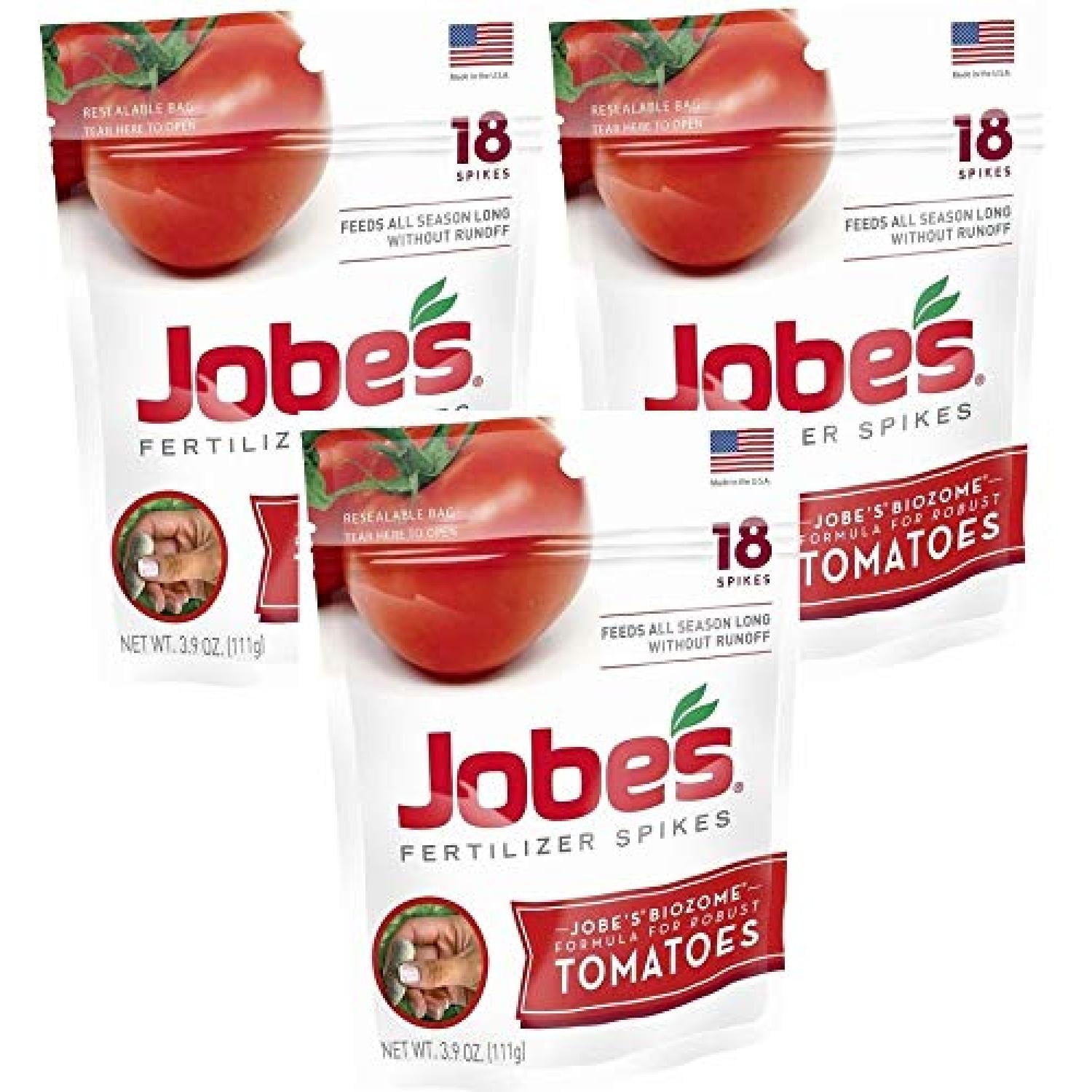 Jobe's Tomato Fertilizer Spikes, 18 Spikes(3-Pack) - Walmart.com