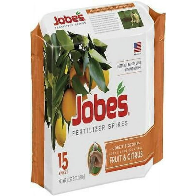 Jobes 01612 Fruit & Citrus Tree Fertilizer Spikes, 9-12-12 - Walmart.com