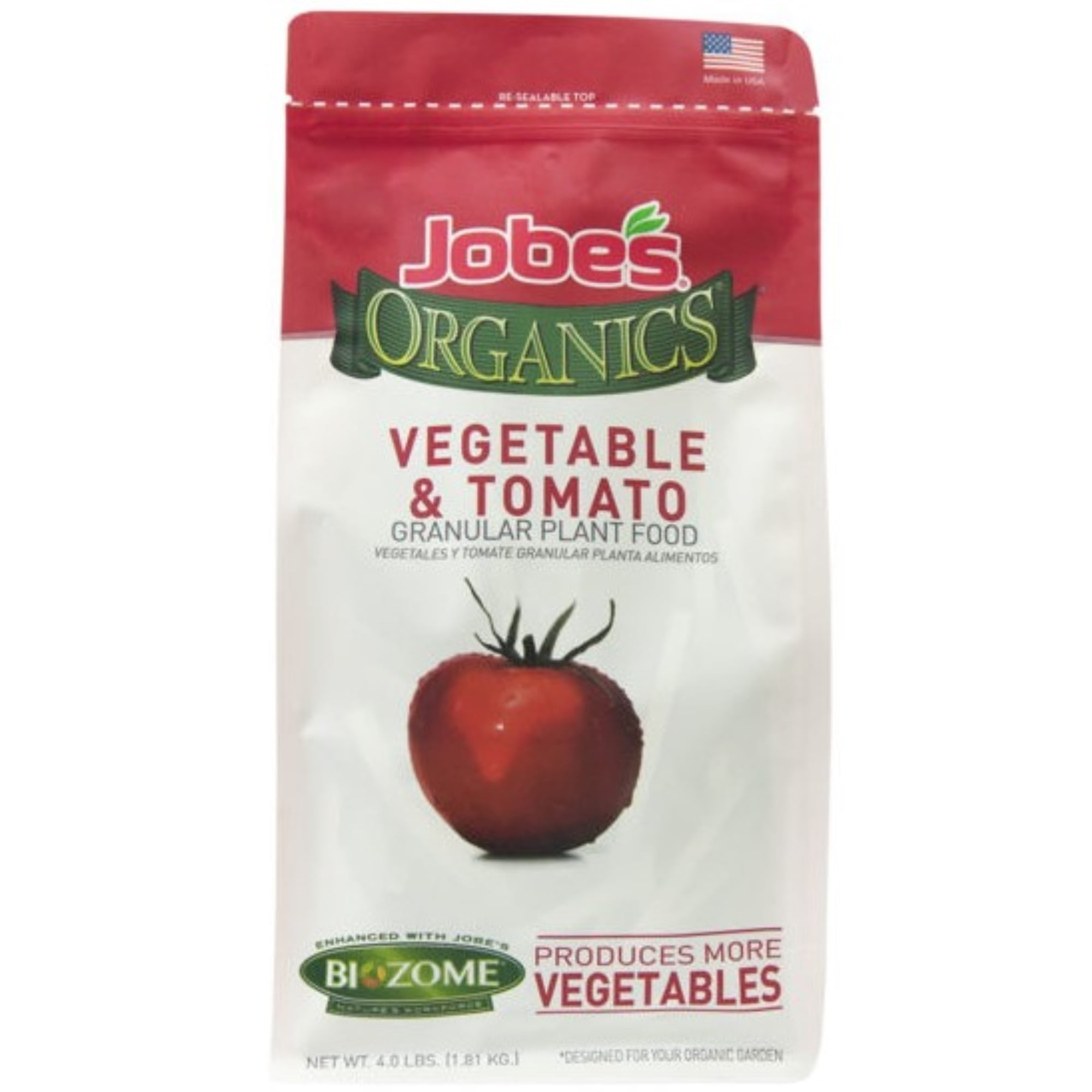Jobes Organics Vegetable & Tomato Plant Food, 4# Eco-friendly Granular ...
