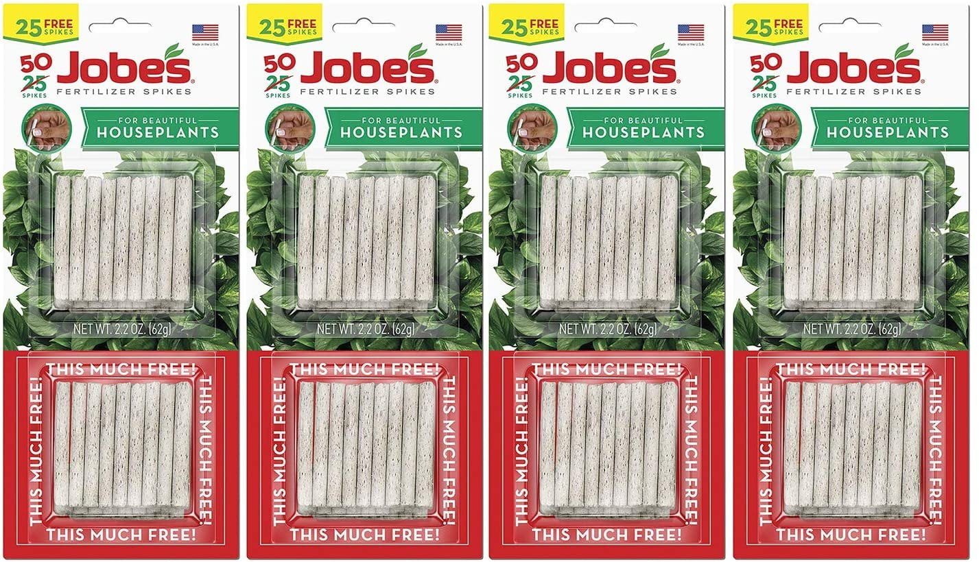 Jobes 5001T Houseplant Plant Food Spikes 13-4-5 50 Pack,Multicolor Pack ...