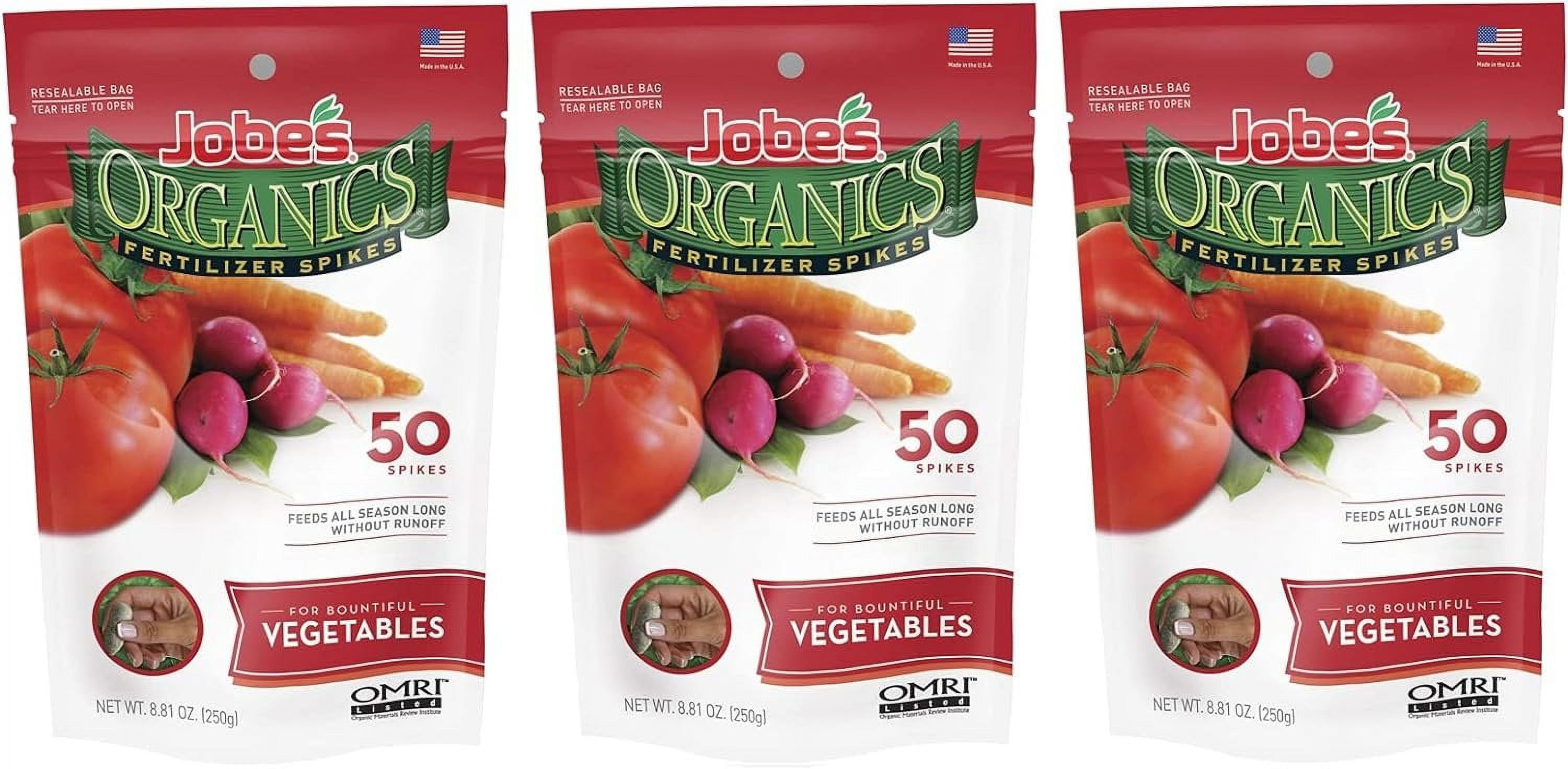 Jobes 6028 Organic Vegetable Fertilizer Spikes, 2-7-4 - Walmart.com