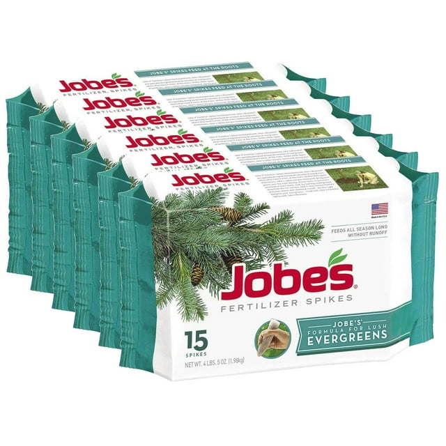 Jobes Evergreen Tree Fertilizer Spikes - 15 per Pack, 6 Pack - Walmart.com