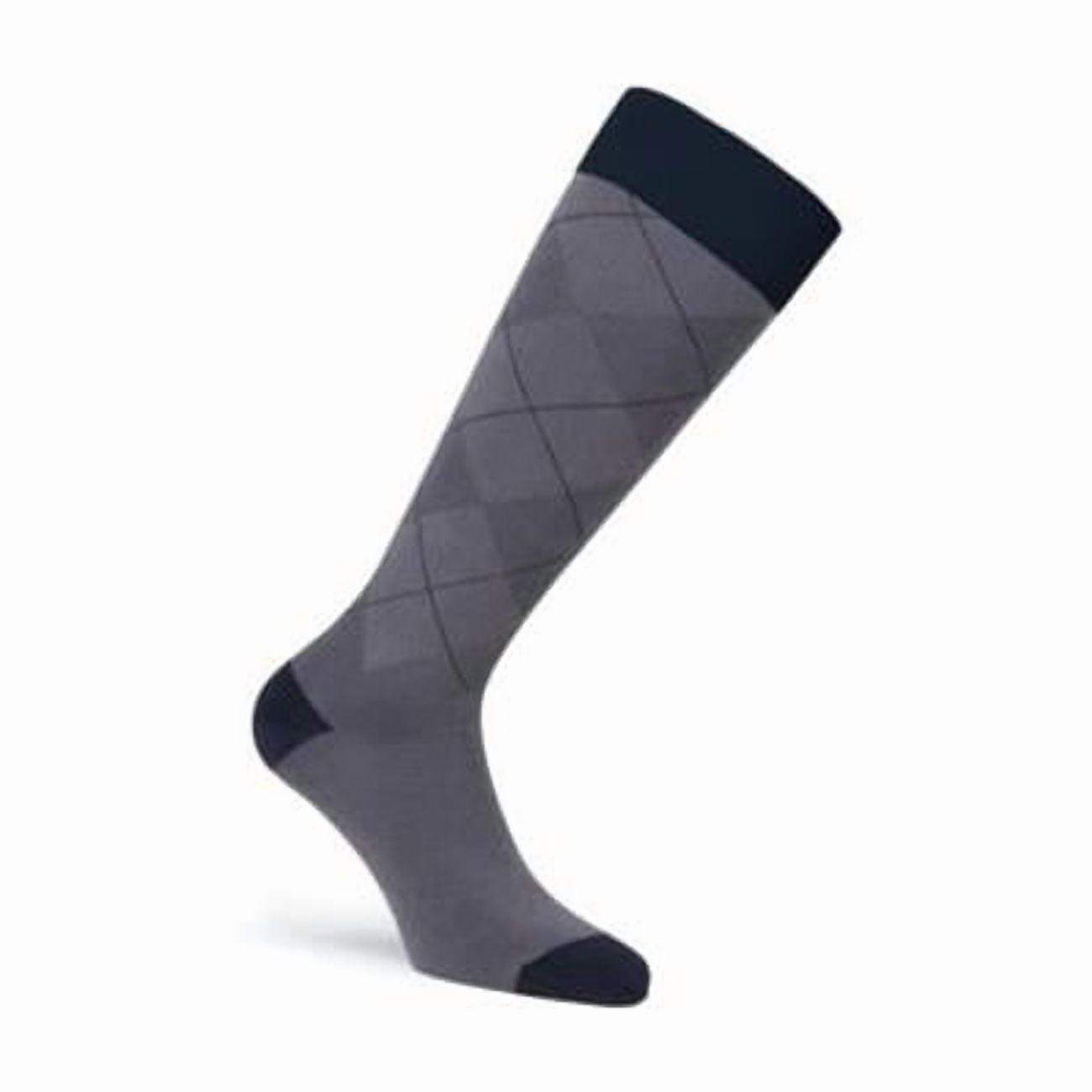 Jobst 6039225 15-20 mmHg Style Petite Closed Toe Knee High, Argyle Grey ...
