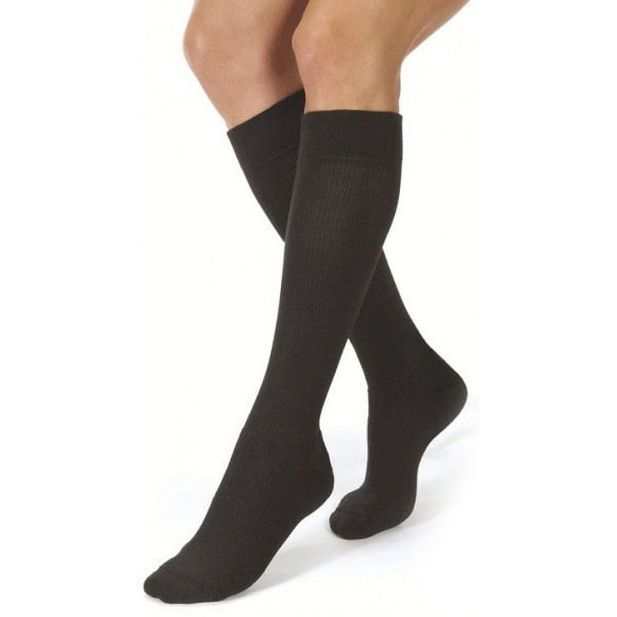 Jobst ActiveWear 15-20 mmHg Knee High Compression Socks Black Large ...