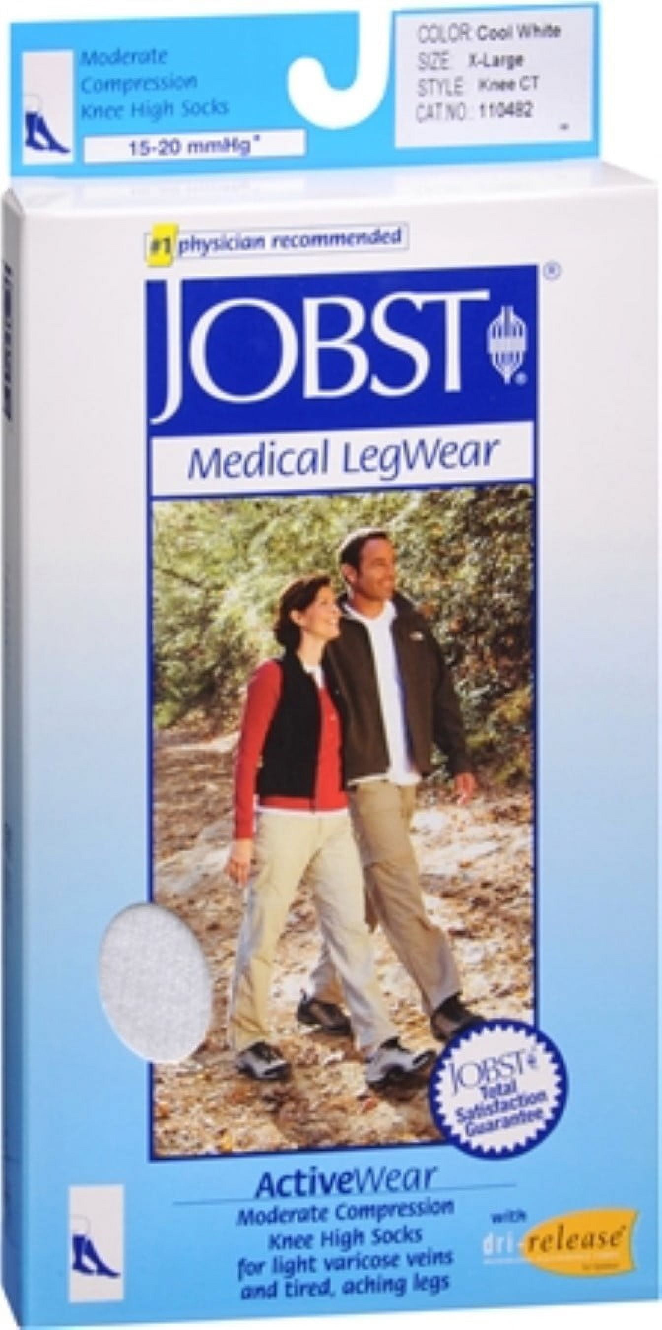 JOBST ActiveWear Knee High Socks Moderate Compression Closed Toe Cool ...