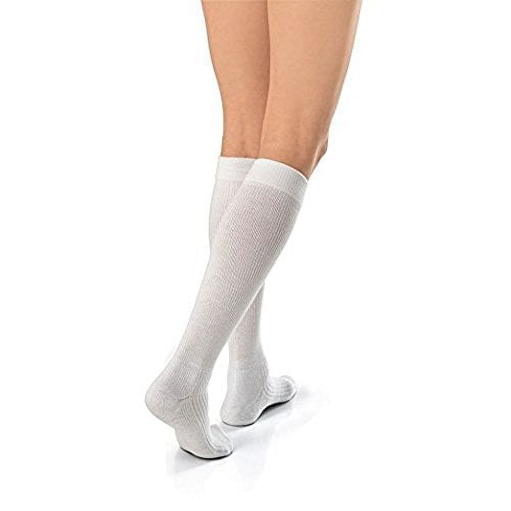 Jobst ActiveWear 30-40 mmHg Knee High Compression Socks White Large ...