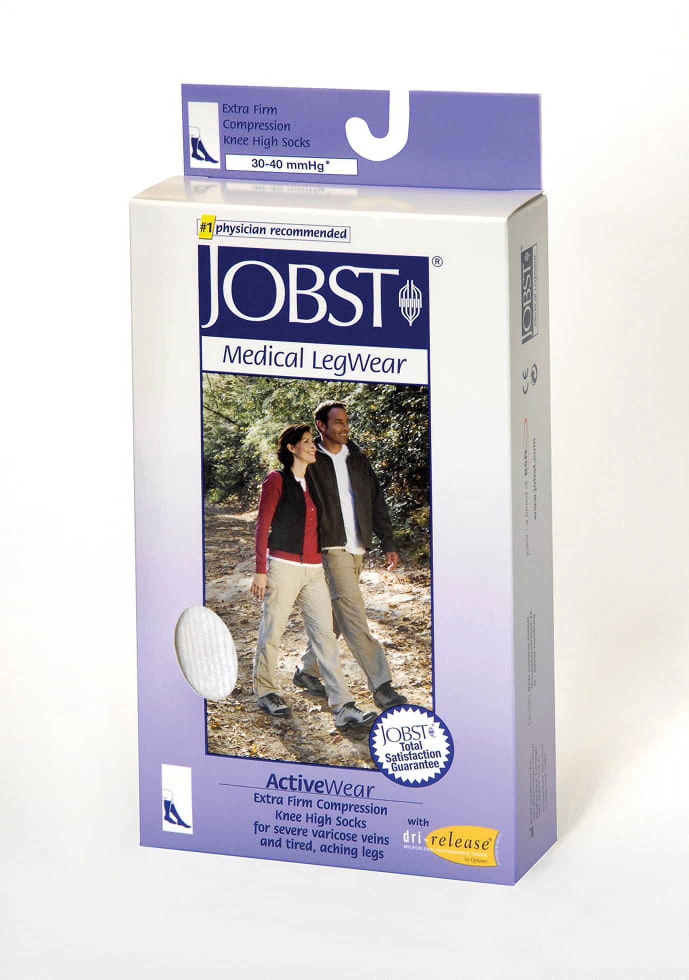 Jobst Activewear 30 - 40 Mmhg Firm Support Unisex Athletic Knee Highs ...
