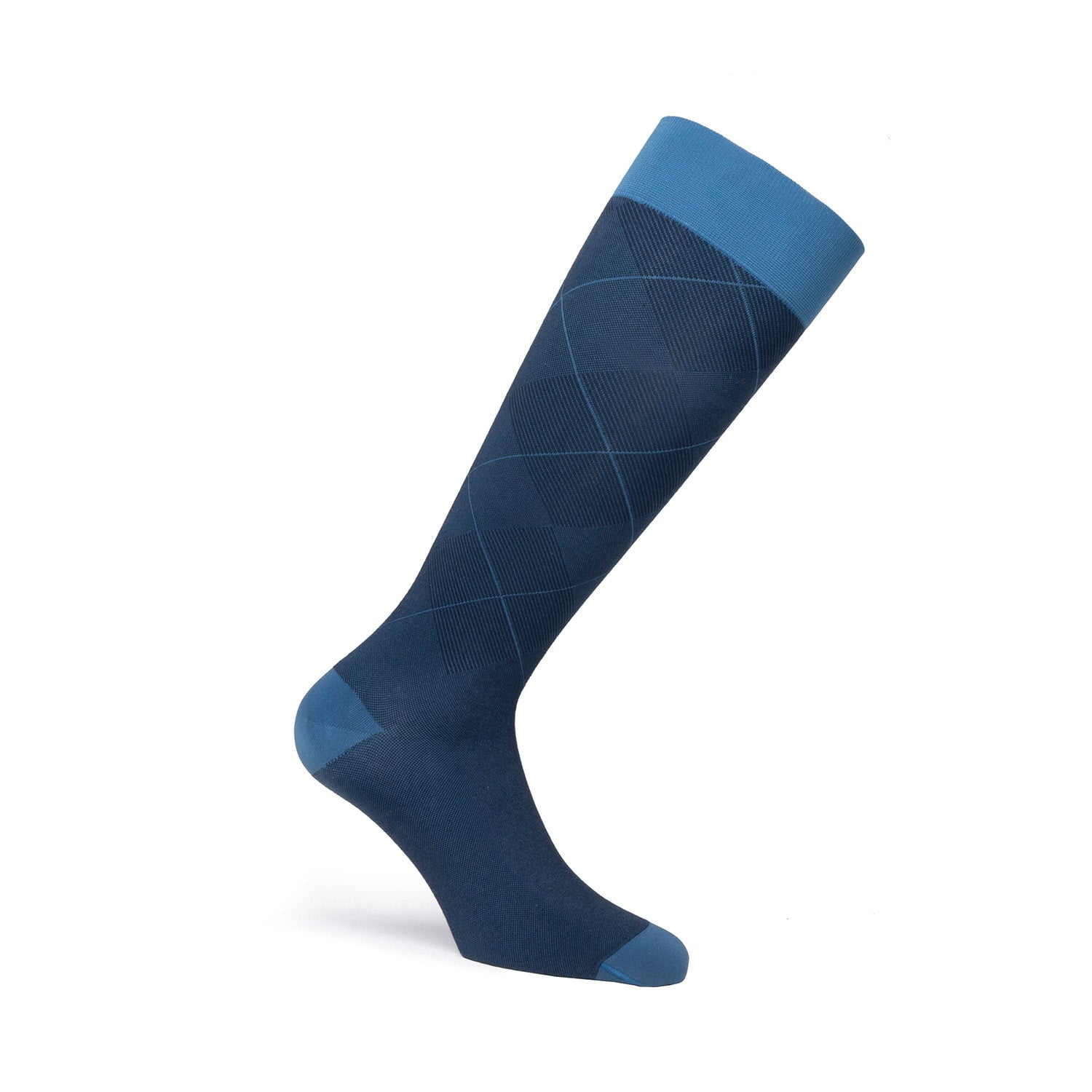 Jobst Casual Pattern Socks - 30-40 mmHg Petite Ocean Blue Medium ...