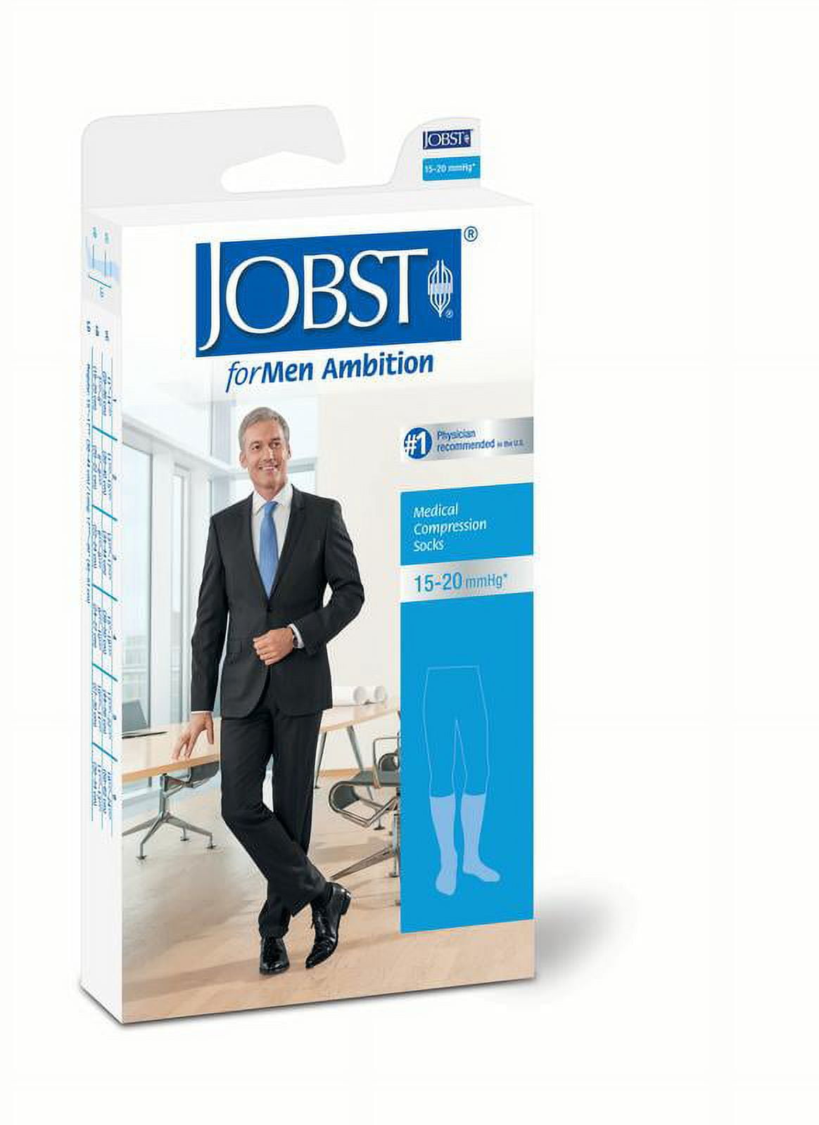 Jobst For Men Ambition Knee 15-20 Khaki Sz2 Lng - Walmart.com