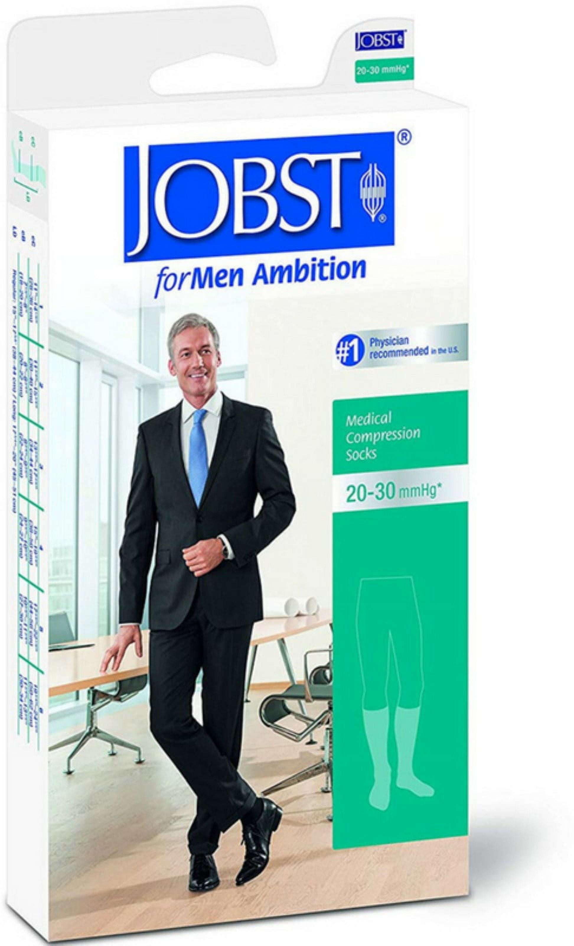 JOBST for Men Ambition Knee High CT 20-30 mmHg Black Size 2 - Walmart.com