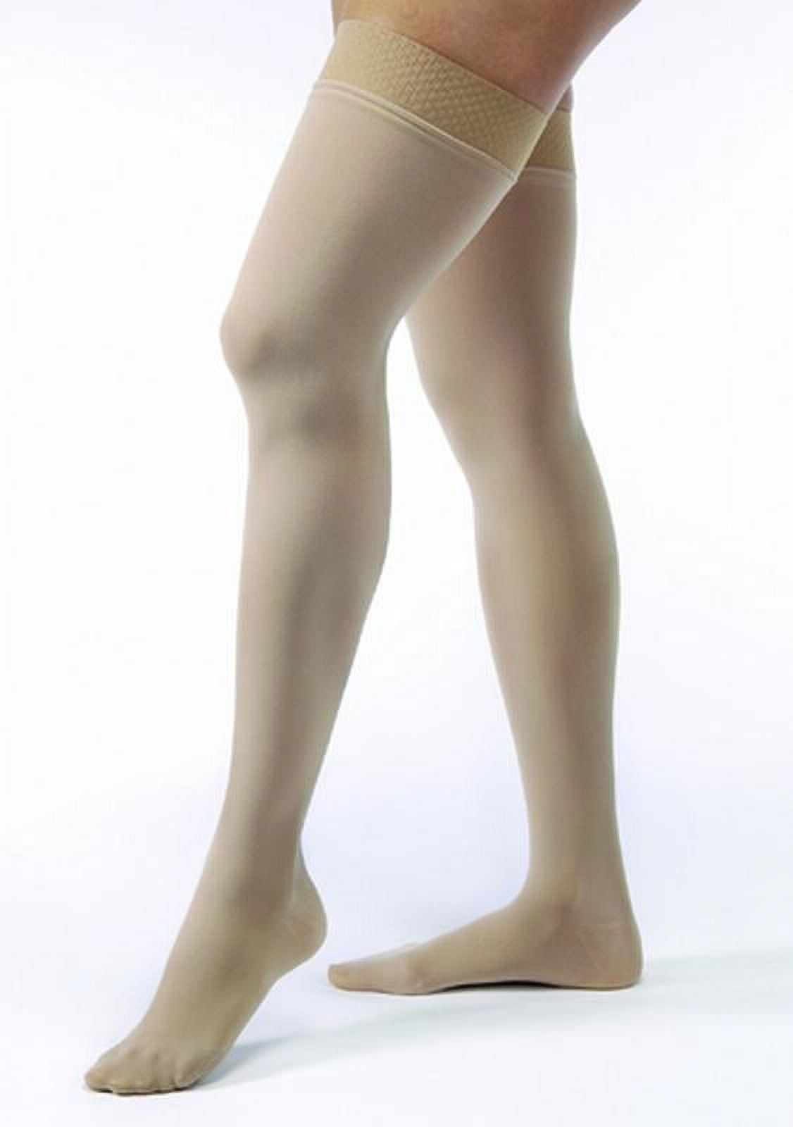 JOBST Opaque Thigh High with Silicone Dot Top Band, 15-20 mmHg ...