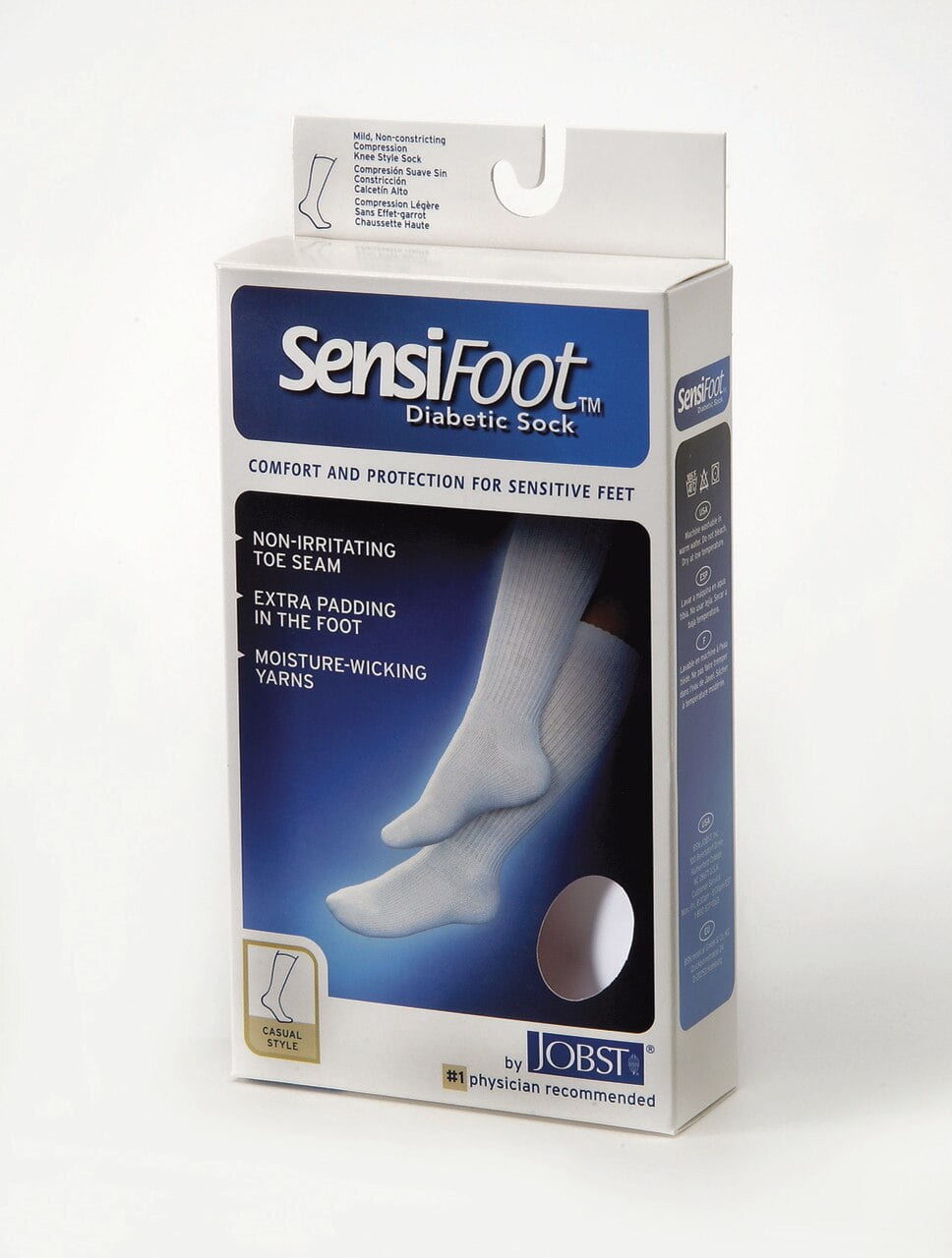 JOBST SupportWear SensiFoot Knee High Socks 8-15 mmHg White Small 1 ...