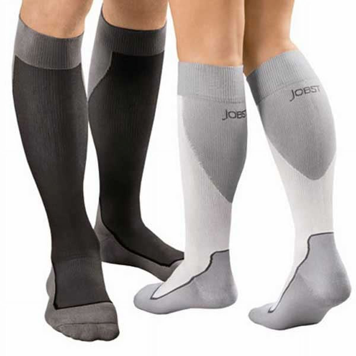 Jobst Sport 20-30 Knee High Compression Socks Black/Gray Medium ...