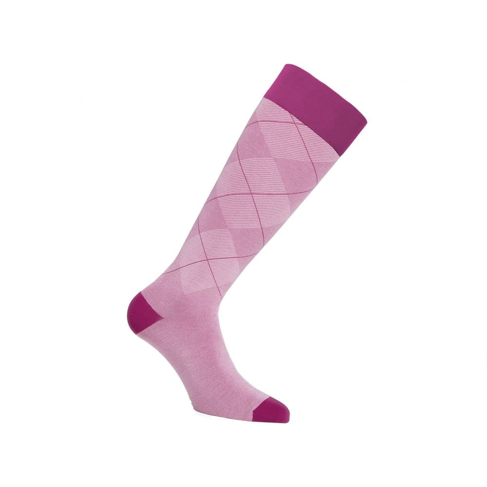 Jobst Style Soft Fit Knee High Socks - 20-30 mmHg Petite Argyle Grey ...