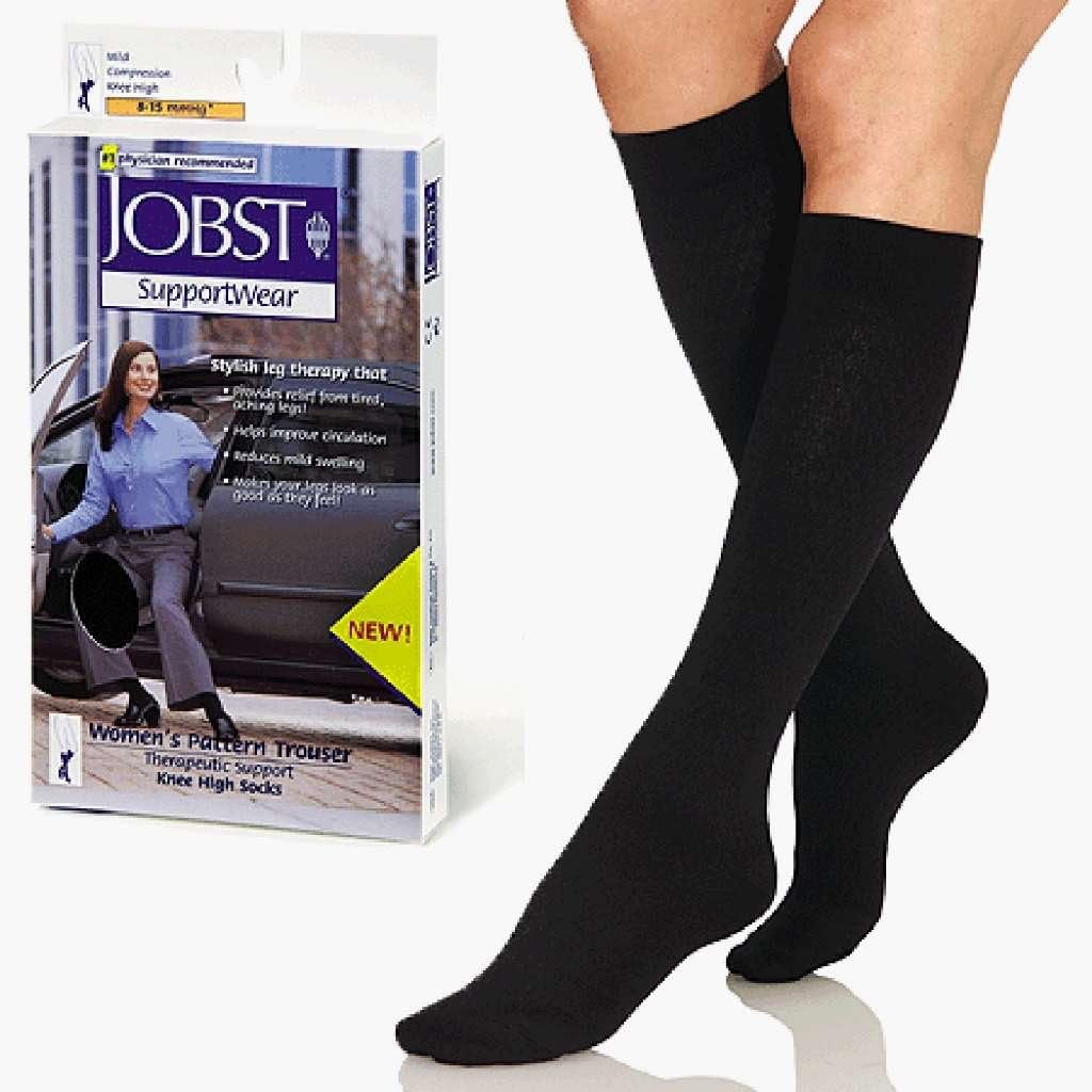 Jobst SupportWear Women's Pattern Trouser Knee High Socks CT 8-15mmHg ...