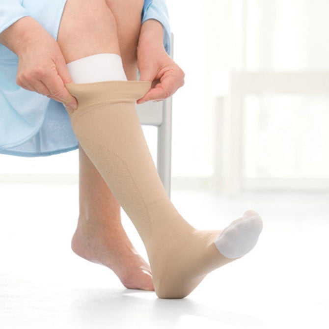 Jobst Ulcercare 40 mmHg Open Toe Knee High Compression Stocking and ...