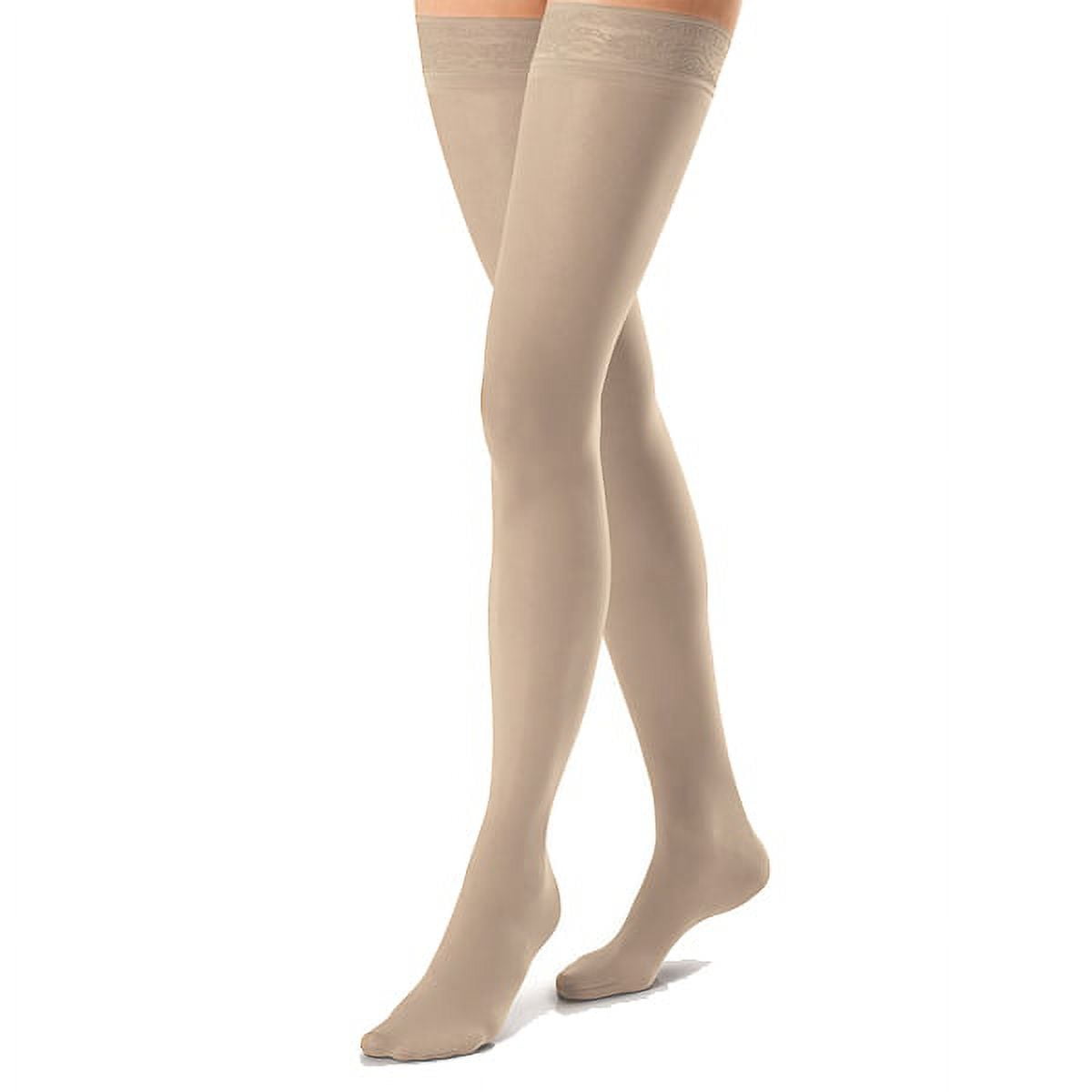 Jobst UltraSheer 20-30 Closed Toe Thigh High Compression Stockings w ...