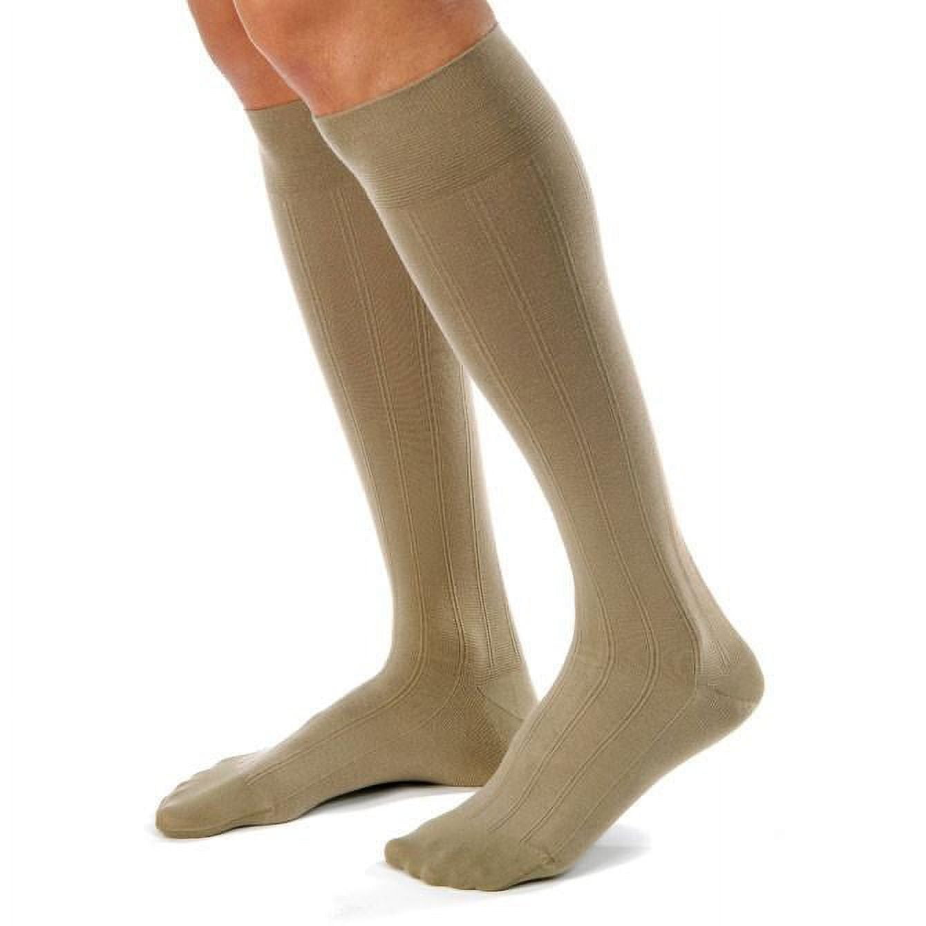Jobst for Men Casual Closed Toe Knee High Socks - 30-40 mmHg Full Black ...