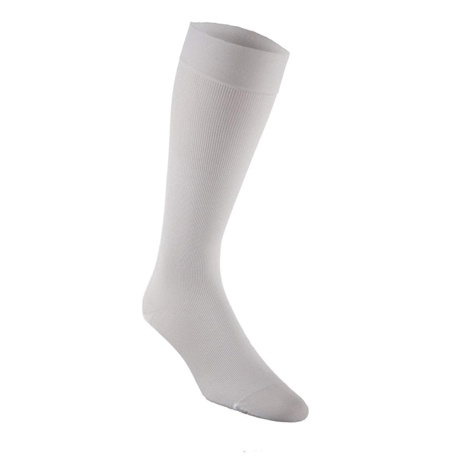 Jobst for Men Ribbed 15-20 Knee High Compression Socks White Medium ...