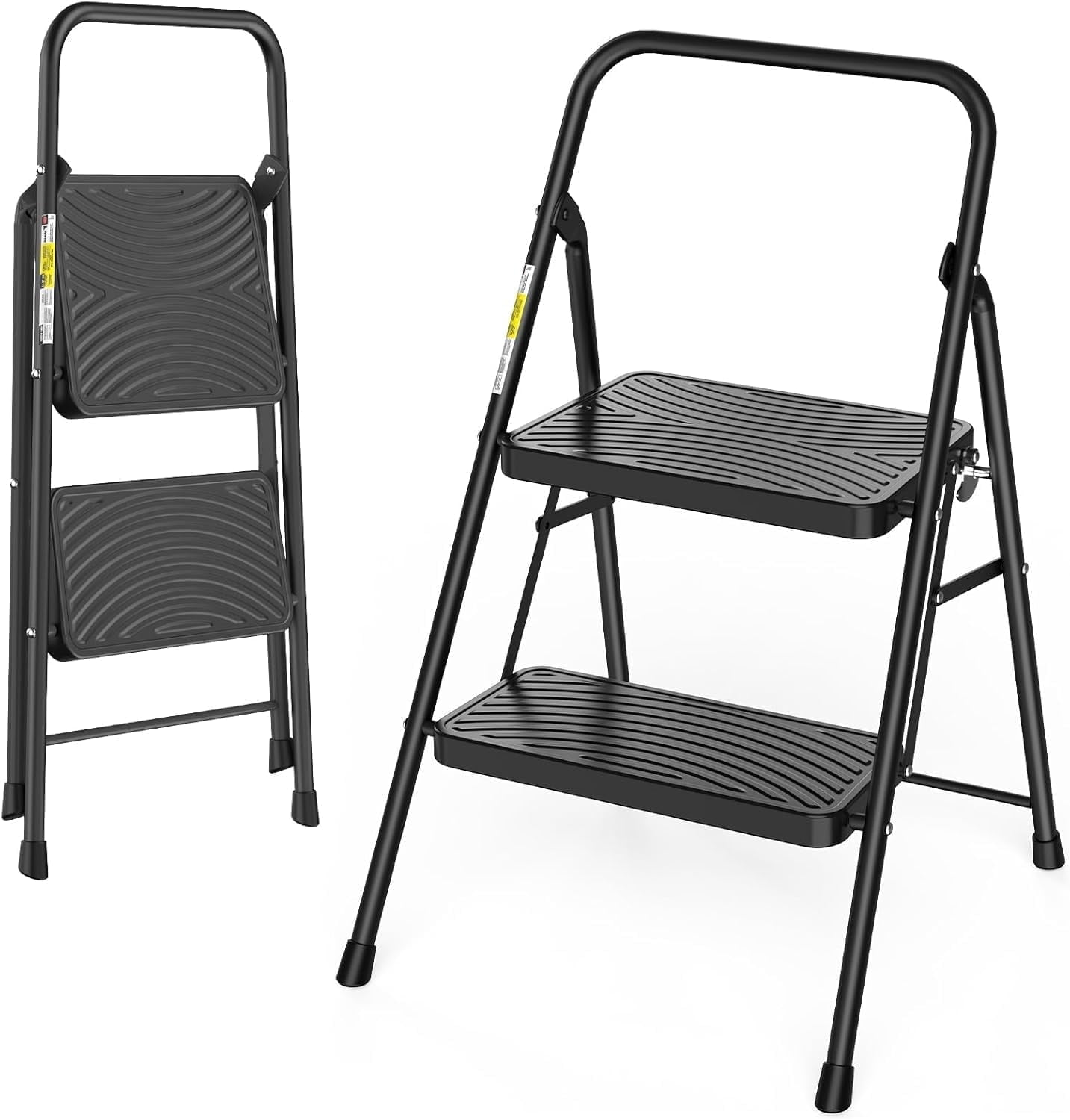 Jocauto, 2 Step Ladder, Folding Step Stool, Wide Anti-Slip Pedal ...