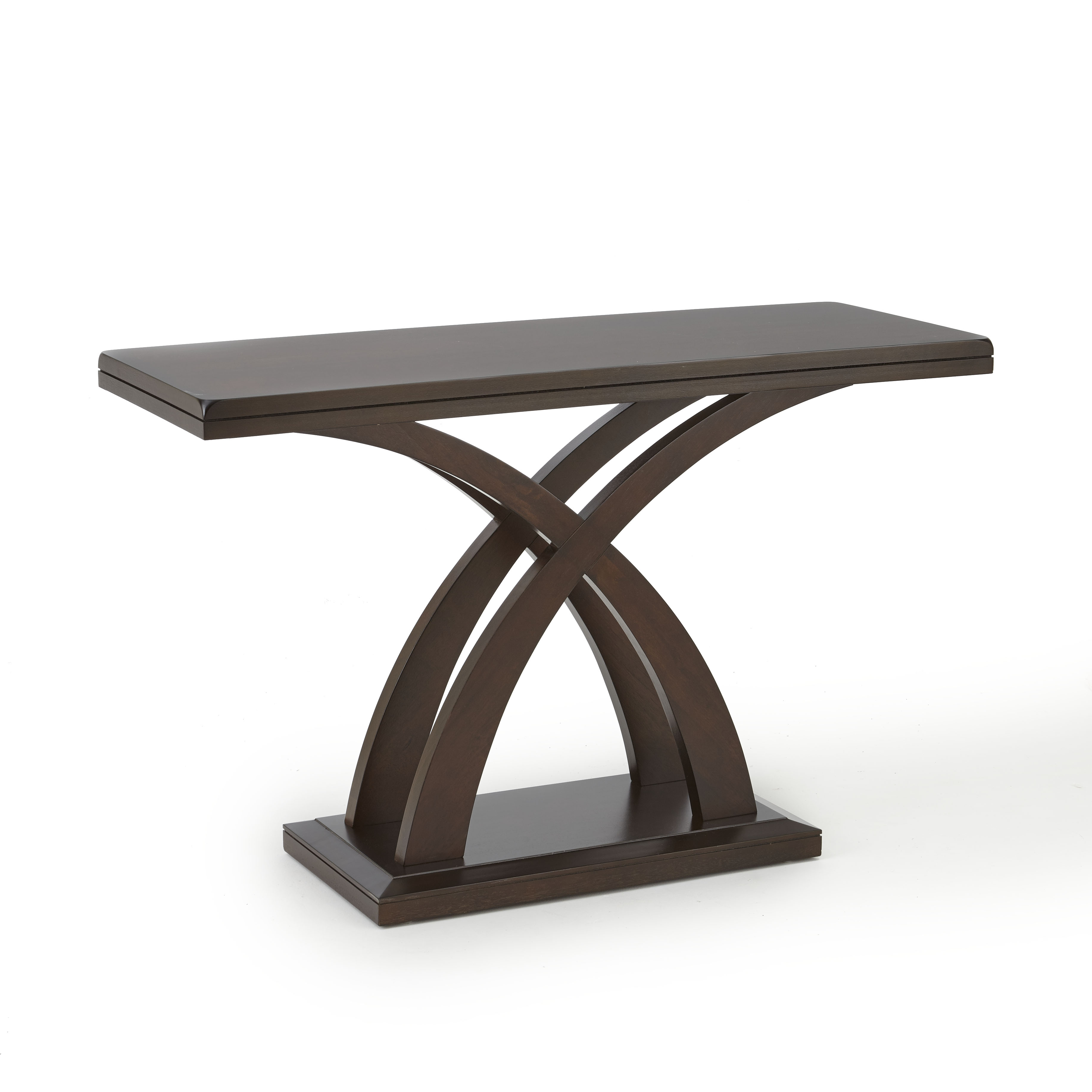 Jocelyn Brown Sofa Table | Solid Hardwood & Mango Veneer | 18" x 48" x ...