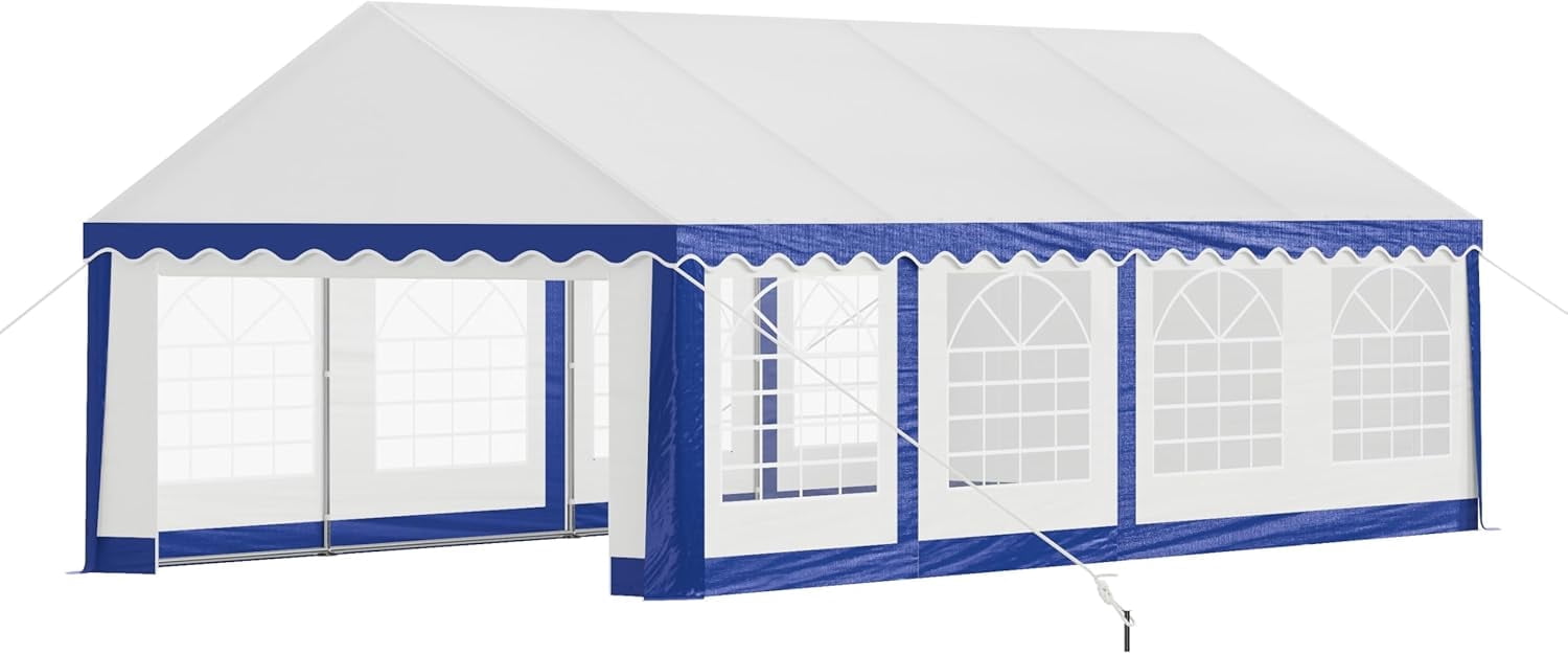 Jocisland 13x26 FT Party Gazebos with Rolled Sidewalls, Heavy Duty ...