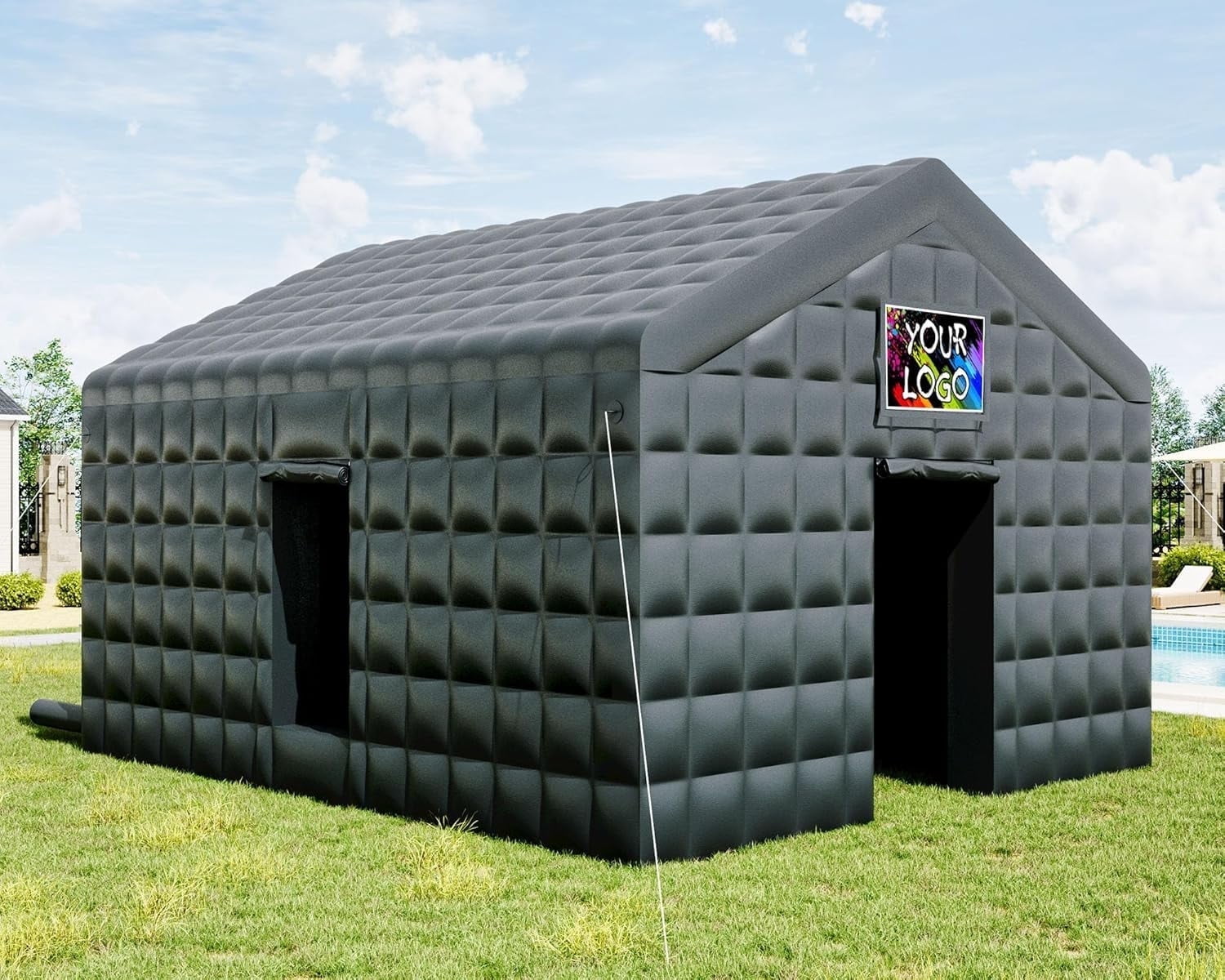 Jocisland 20x16x14 ft Large Black Inflatable Night Club Tent for Adults ...