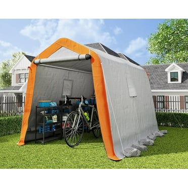 Motorcycle Storage Sheds 7x12 FT, Portable Shed with Rolled up Zipper ...