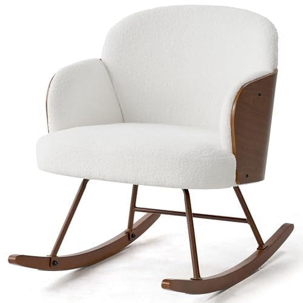 Jocisland Adult Rocking Chair for Nursery,Bentwood Frame and Teddy ...