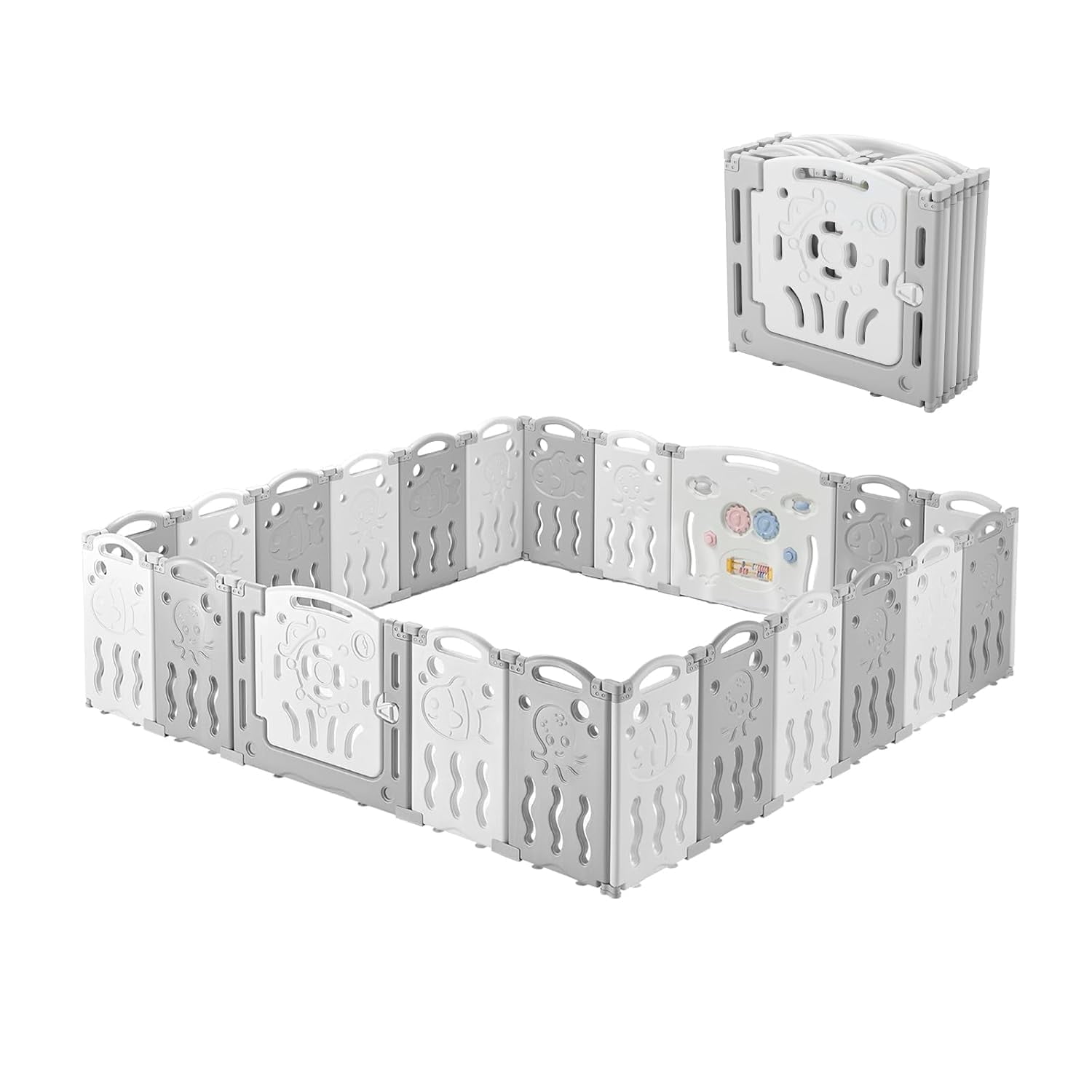 Jocisland Baby Playpen 22 Panel Foldable Baby playpen Folding Play Pen ...