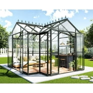 EAGLE PEAK 6.7 ft. x 6 ft.Wooden Polycarbonate Walk-in Greenhouse ...