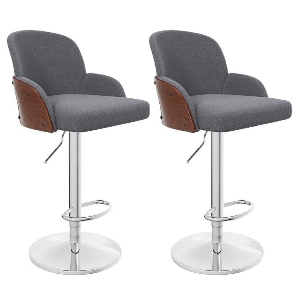 VANACC Counter Height Bar Stools with Armrest Set of 2,Swivel ...