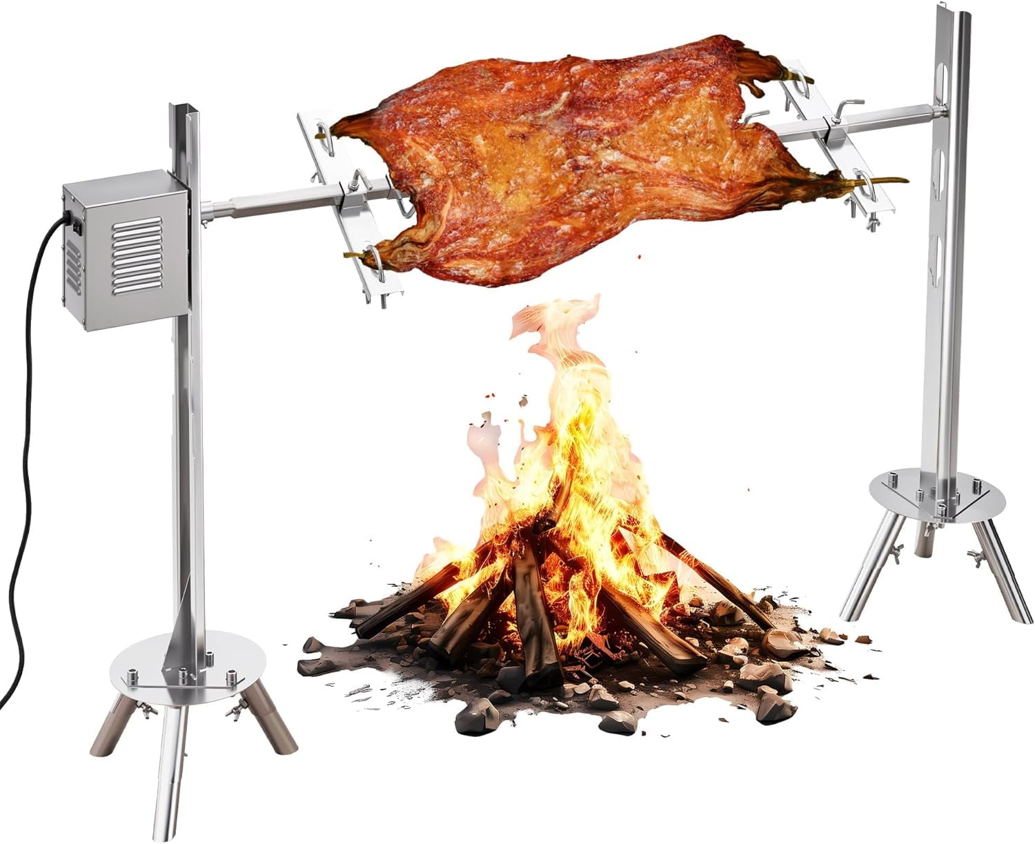 Jocisland Electric BBQ Rotisserie Grill Kit, 46" 132 Lbs Capacity, 45W ...