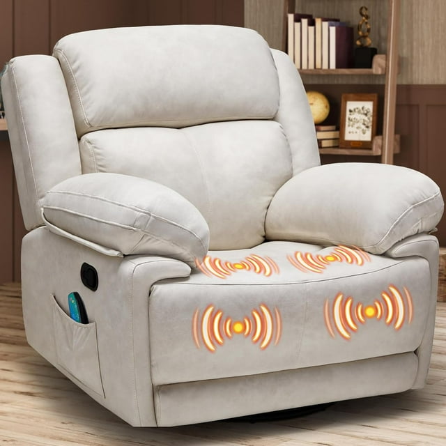 Jocisland Oversized Swivel Rocker Recliner Chair - Extra Wide Manual ...