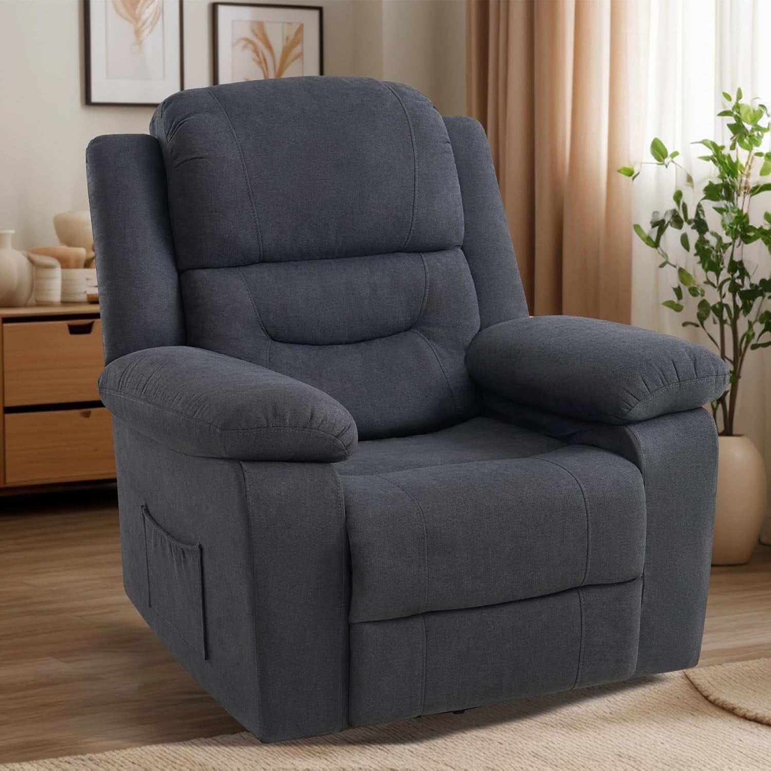 VANACC Rocking Recliner Chair for Adult,360 Swivel Nursery Reclining ...
