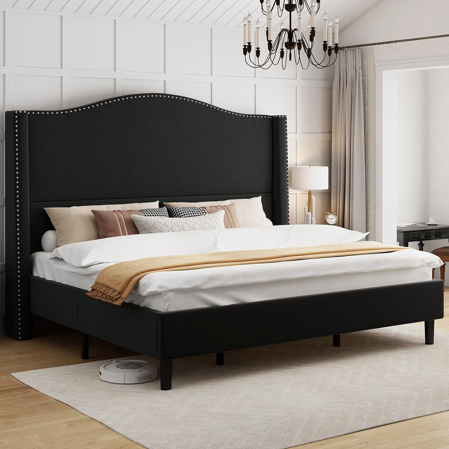 Jocisland Upholstered Bed Frame Queen 52.6 Jocisland Upholstered Bed Frame Queen 52.6