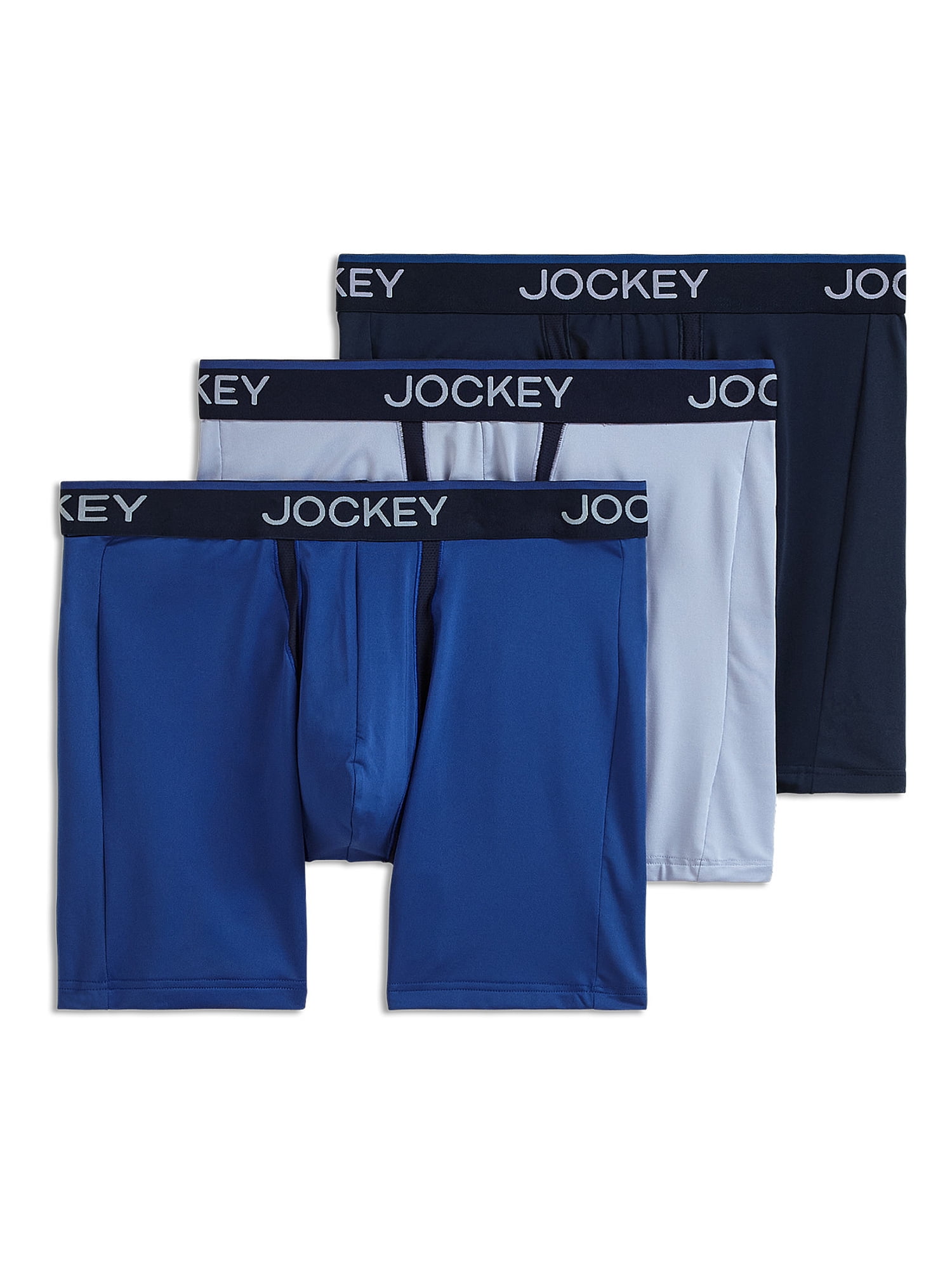 Jockey Essentials® Men's Zero Chafe Pouch Boxer Brief, 6" Inseam, Pack ...