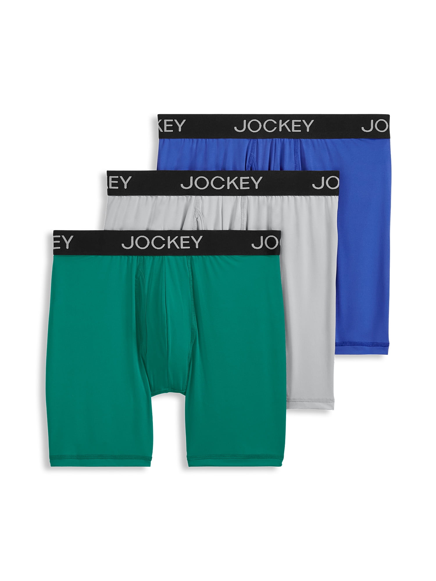 Jockey Generation Men's Microfiber Stretch Long Leg Boxer Briefs 3pk - Walmart.com
